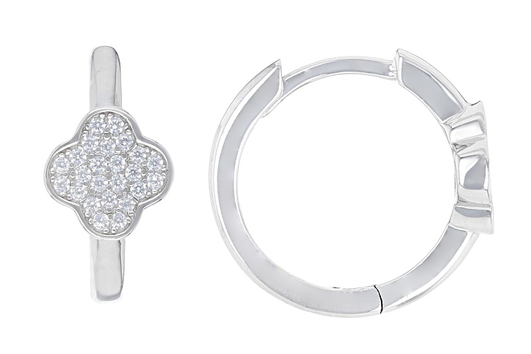 Bella Luce® 0.43ctw White Diamond Simulant Rhodium Over Sterling Silver ...