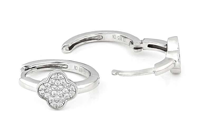 Bella Luce® 0.43ctw White Diamond Simulant Rhodium Over Sterling Silver ...