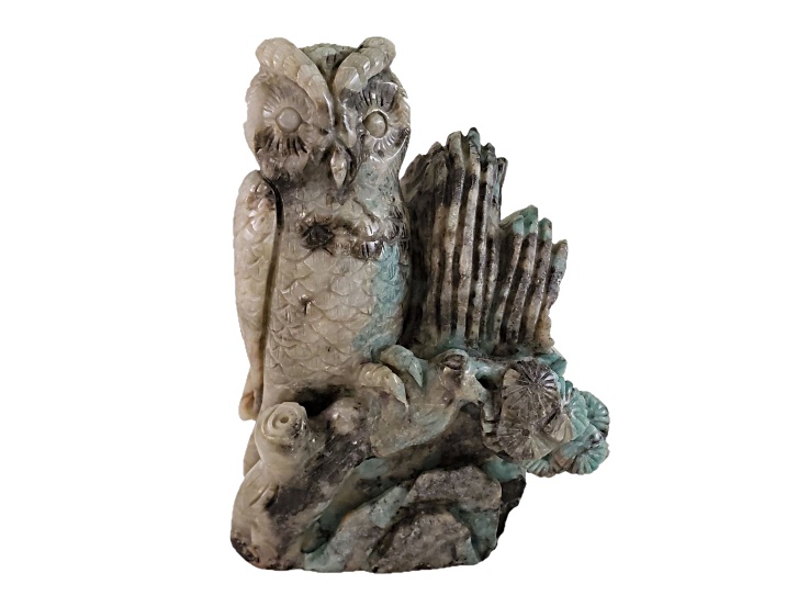 Brazilian Emerald Owl Carving 5.5x3.5in - 110VTA | JTV