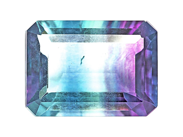 Bi-Color Fluorite Emerald Cut 15.50ct - 127ZGA | JTV