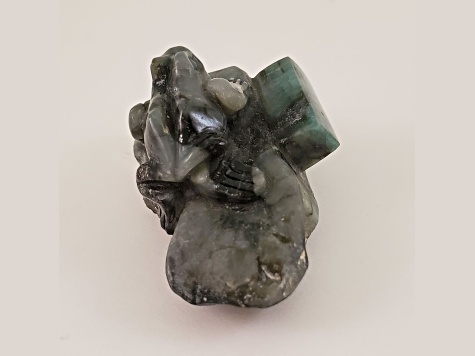 Brazilian Emerald Frog Carving 6.2x3.7cm - 12886A | JTV
