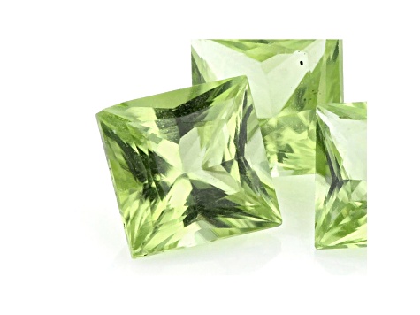 Arizona Peridot 3.5mm Princess Cut Set of 3 0.72ctw - 12P5FA | JTV