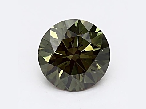 1.07ct Dark Green Round Lab-Grown Diamond VS2 Clarity IGI Certified - 14RBHA | JTV