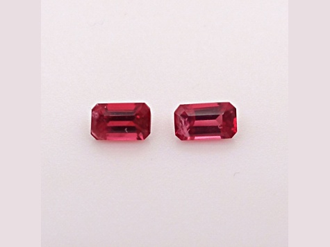 Burmese Red Spinel 5x3mm Emerald Cut Matched Pair 0.66ctw - 15W4NA | JTV