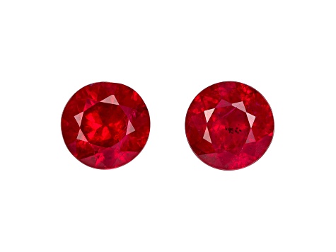 Ruby 4.1mm Round Matched Pair 0.72ctw - 17BMQA | JTV