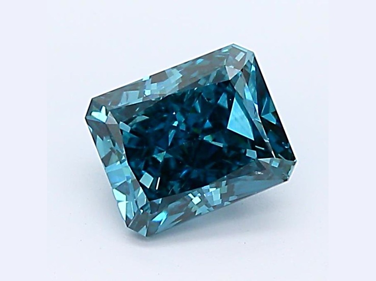 1.06ct Dark Blue Radiant Cut Lab-Grown Diamond SI1 Clarity IGI ...