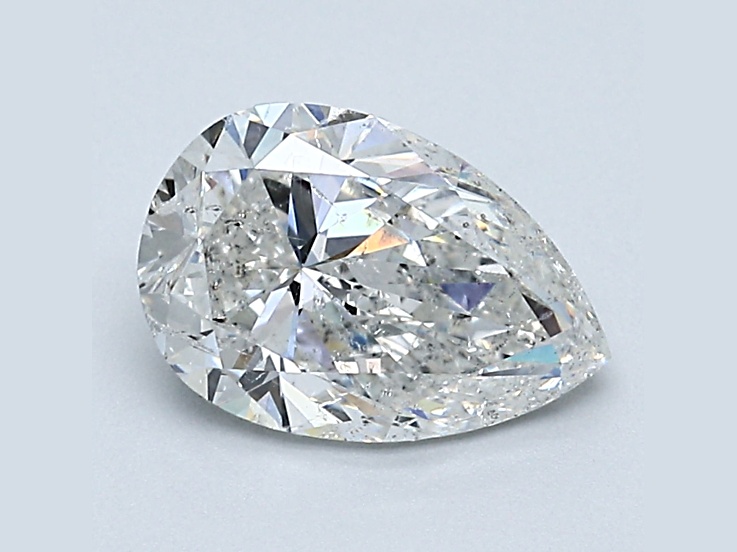 1.71ct Natural White Diamond Pear Shape, G Color, SI2 Clarity, GIA ...