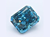 1.26ct Deep Blue Radiant Cut Lab-Grown Diamond SI1 Clarity IGI ...