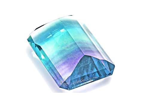 Bi-Color Fluorite 18x13mm Emerald Cut 15.95ct - 1GSFWA | JTV