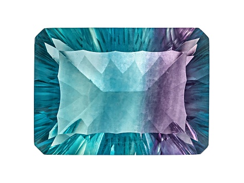 Bi-Color Fluorite 22x16mm Rectangular Octagonal Quantum Cut® 32.00ct ...