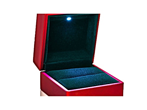 Red Ring Box with Led Light appx 6.5x6x4.8cm - ACC110A | JTV