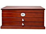 Lockable Wooden Jewelry Box with Three Layers - ACC167 | JTV
