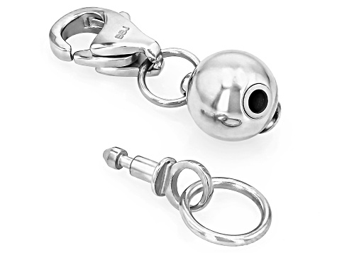 Stainless Steel Secure Push Button Round Clasp Set of 2 - ACK032A | JTV