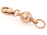 18k RG Over Stainless Steel Secure Push Button Round Clasp Set of 2 ...