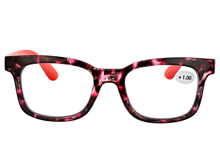 SEAYU™ Reading Glasses in Red and Tortoise Shell Color +1 Strength ...