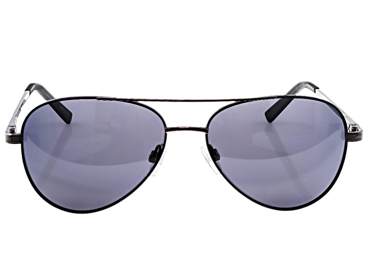 SEAYU™ Anti-Reflective Aviator Sunglasses in Gunmetal with Black Lenses ...