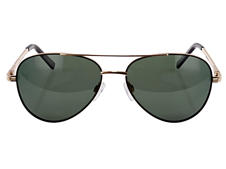 SEAYU™ Anti-Reflective Aviator Sunglasses in Gold Tone with Black ...