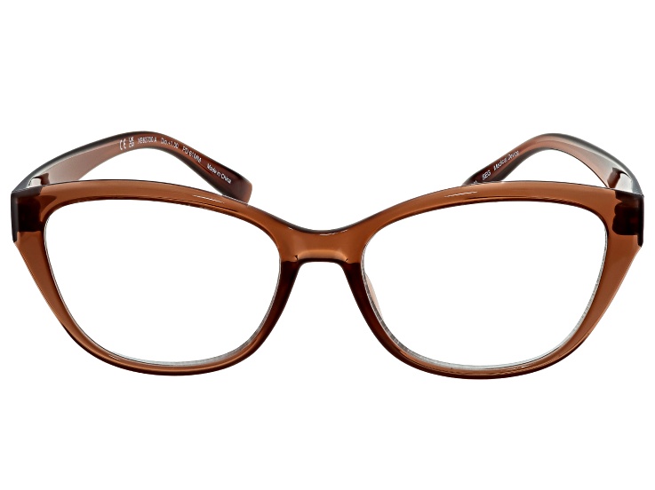 SEAYU™ Reading Glasses in Transparent Brown +3.00 Strength - EYE072E | JTV