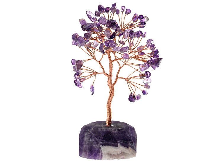 Amethyst Tree of Life Figurine with Amethyst Base - HDC122D | JTV