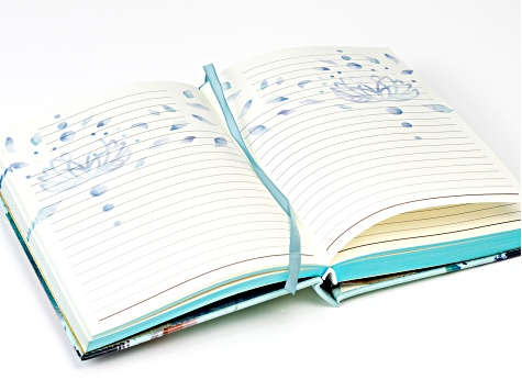 Amethyst Accented Lotus Design Journal with Sprayed Edges - HDC125 | JTV
