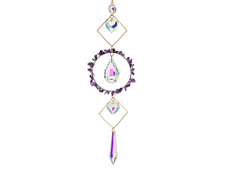 Amethyst & Crystal Suncatcher - HDC133B | JTV