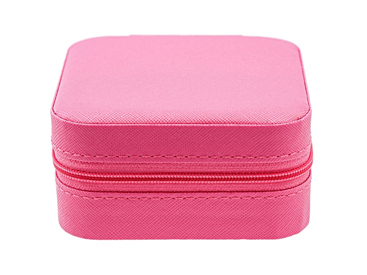 Berry Pink Travel Size Jewelry Box with Cleaning Cloth - JDA001 | JTV