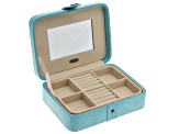 Jewelry Box Giana Plush Fabric Aqua - JWB10A | JTV
