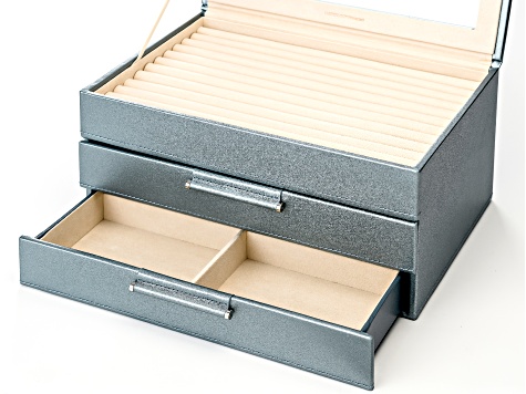 WOLF Medium 3-Tier Jewelry Box with Window and LusterLoc (TM) in ...