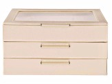 WOLF Medium 3-Tier Jewelry Box with Window and LusterLoc (TM) in ...