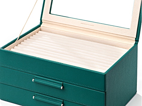 WOLF Medium 3-Tier Jewelry Box with Window and LusterLoc (TM) in ...