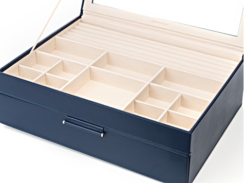 WOLF 2-Tier Jewelry Box with Window, Bangle Drawer, and LusterLoc (TM ...