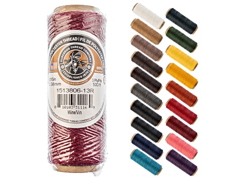 Gudebrod 0.38mm Wine Color 3ply Waxed Beading Thread 500ft - 11VTYH | JTV