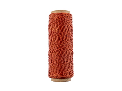 Gudebrod 0.38mm Burnt Orange 3ply Waxed Beading Thread 500ft - 11VTYP | JTV