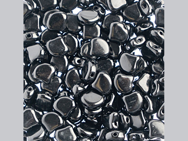John Bead 7.5mm Jet Color Czech Glass Ginkgo Leaf Beads 50 Grams ...