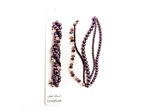 Crystal Lane DIY Wisteria Purple 5 Twisted Bead Strands - 12F33G | JTV