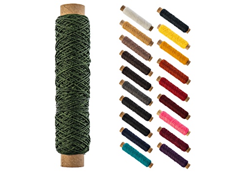 Gudebrod 0.38mm Olive Color 3ply Waxed Beading Thread Bobbin 75ft ...