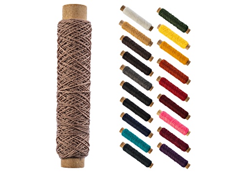 Gudebrod 0.38mm Sand Color 3ply Waxed Beading Thread Bobbin 75ft ...