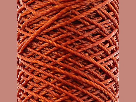 Gudebrod 0.38mm Burnt Orange 3ply Waxed Beading Thread Bobbin 75ft ...