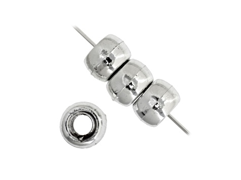 9mm Metalized Opaque Silver Color Plastic Pony Beads, 1000pcs - 12ZN2B ...