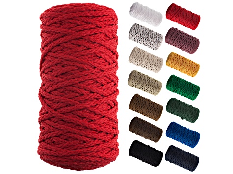 John Bead 4mm Red Braided Macrame Cord 70yds - 13CZ9H | JTV