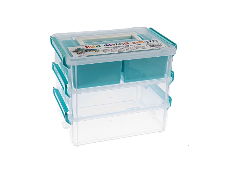 Joy Filled Storage 3 Stackable Clear Plastic Storage Containers with ...