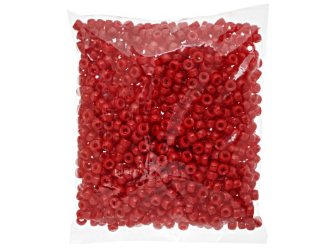 6mm Mini Plastic Opaque Red Pony Beads Bulk, 1000pcs - 1444QE | JTV