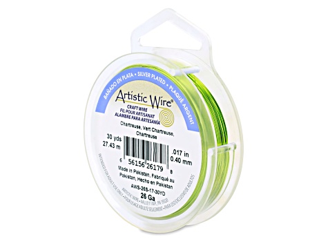 Artistic Wire, 26 ga, Silver Plated Tarnish Resistant Colored Copper ...