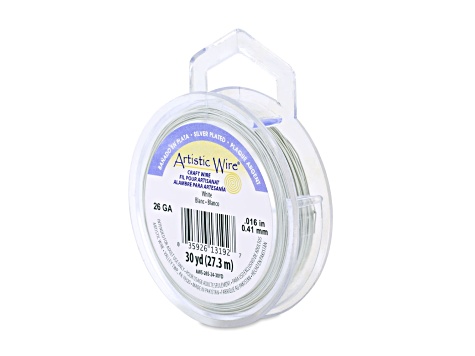 Artistic Wire, 26 ga, Silver Plated Tarnish Resistant Colored Copper ...