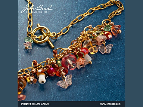 Crystal Lane DIY Assorted Colors Pears with Leaf 7" Glass Garden Bead ...