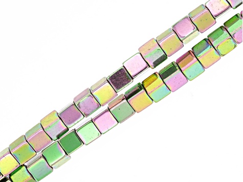 Multi-color Hematine Cube Bead Strand Set of 20 - JLW13177 | JTV