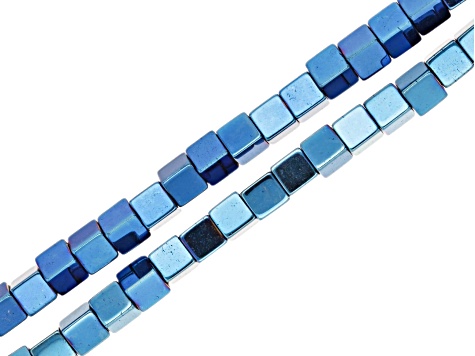 Multi-color Hematine Cube Bead Strand Set of 20 - JLW13177 | JTV