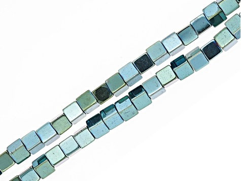 Multi-color Hematine Cube Bead Strand Set of 20 - JLW13177 | JTV