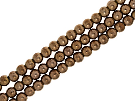 Hematine Multi-Color 6mm Round Bead Set of 30 Strands - JLW13463 | JTV