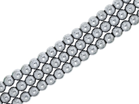 Hematine Multi-Color 6mm Round Bead Set of 30 Strands - JLW13463 | JTV